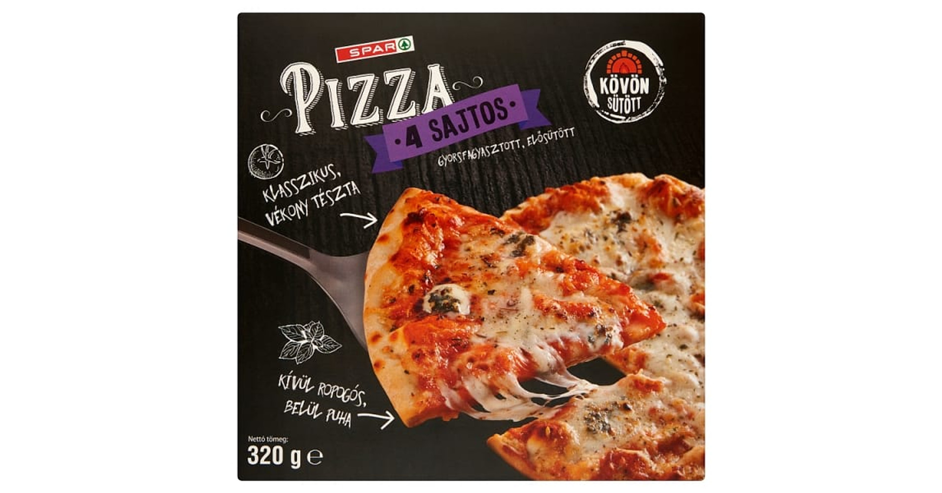 A SPAR PIZZA 4 SAJTOS VÉKONY TÉSZTÁS 320G termék megvásárolható Móri ...
